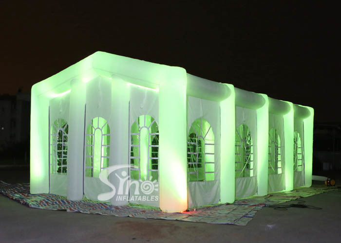12x6m big blow up inflatable wedding party tent with LED light, movable ...