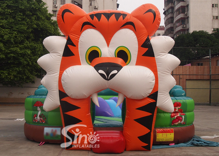 25'x18' indoor big tiger inflatable toddler bouncy castle made of lead ...