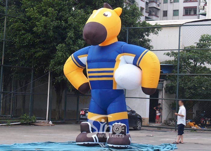 5 meters high outside giant promotional inflatable rugby with white ...