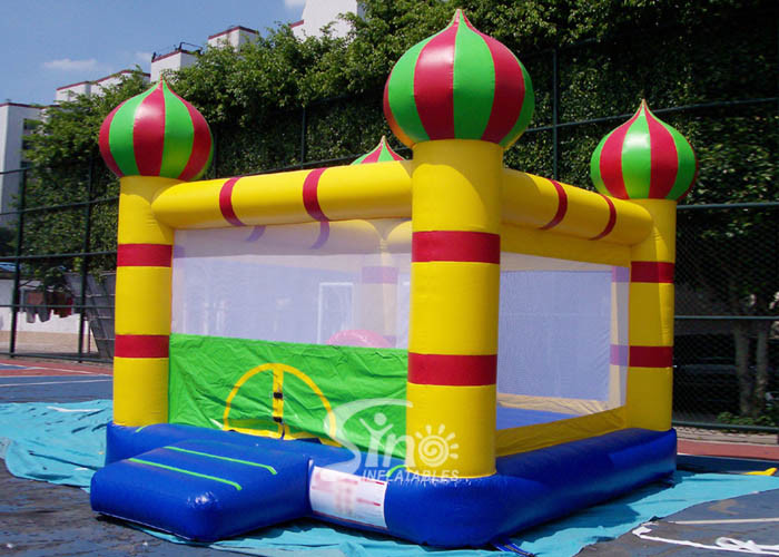Indoor rainbow balloon kids inflatable aladdin bouncer with pillar N ...