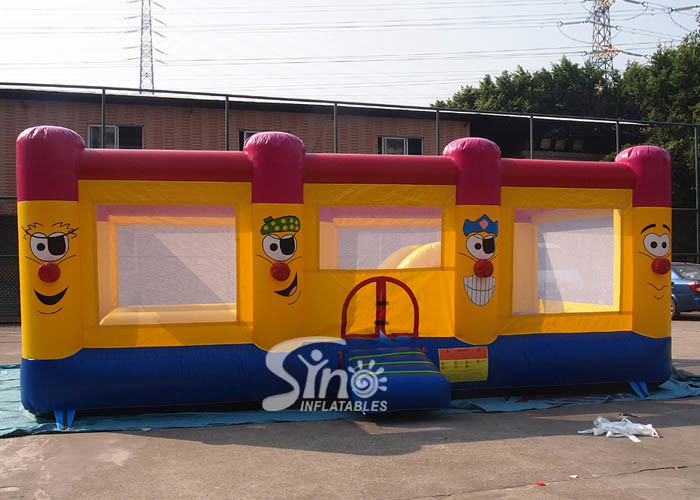 Big clown kids inflatable jumping castle with ball pit complying with ...