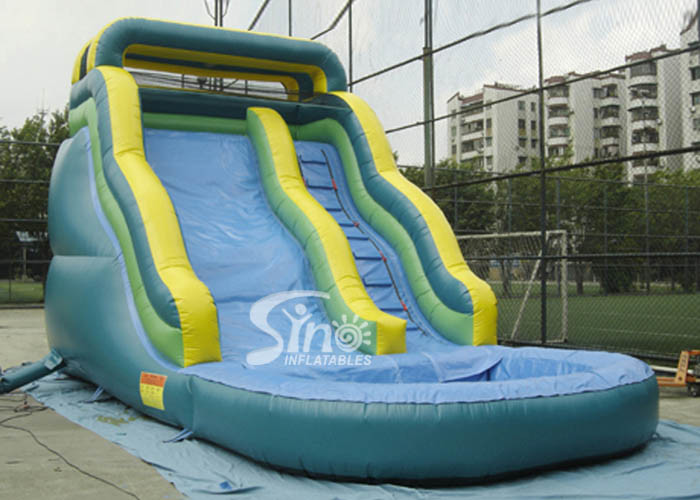 17 feet Front load tropical kids inflatable water slide with 3 years ...