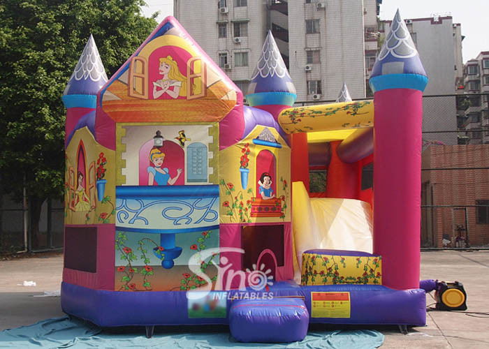 Commerical grade kids inflatable princess combo castle with slide N ...