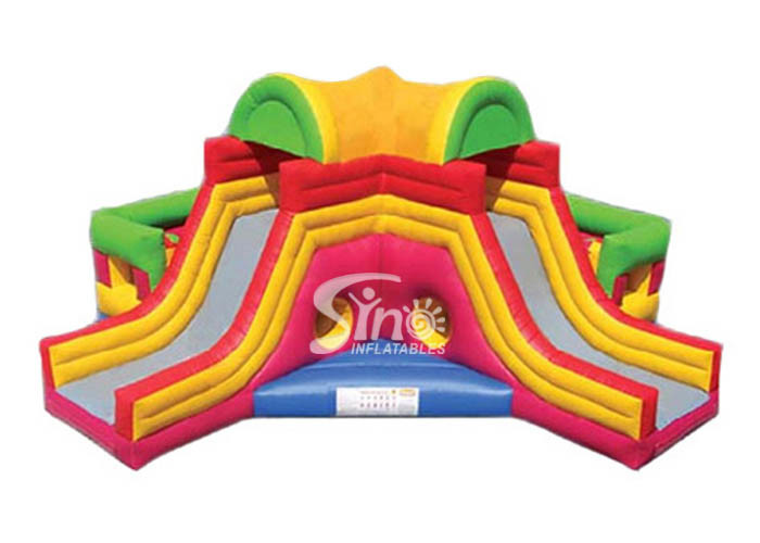 Commercial Mega Bounce Kids Inflatable Obstacle Course With Dual Slide ...