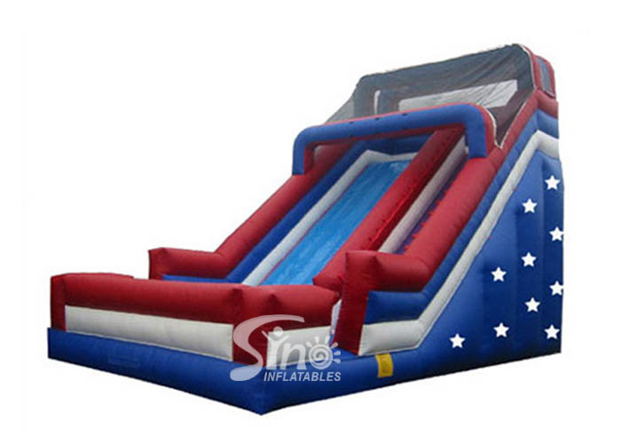 Patriotic giant stars inflatable slide for children