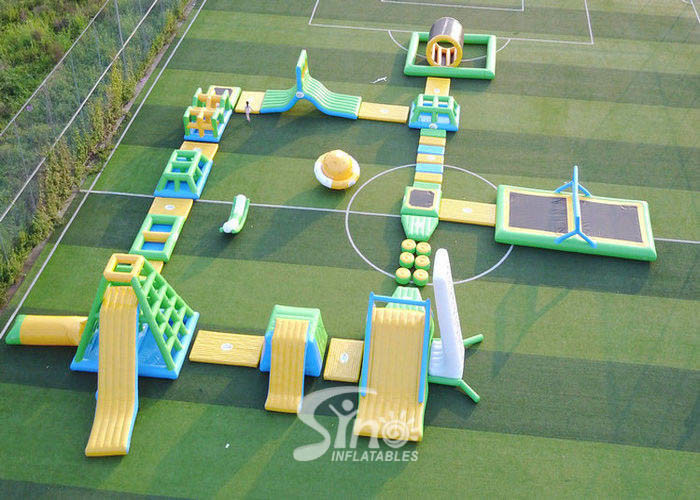 30x28m giant inflatable floating water island for summer water parties use