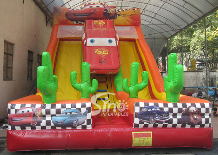 6m high kids extreme speed race inflatable car slide for kids outdoor ...