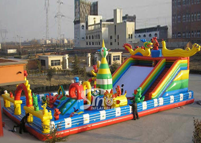 20x10m outdoor kids giant inflatable amusement park made of 1st class ...